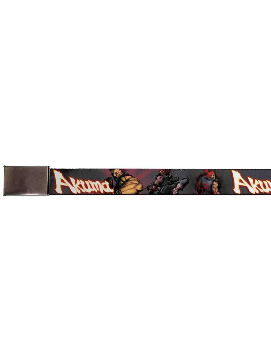 blank chrome buckle akuma action pose webbing web belt - Walmart.com