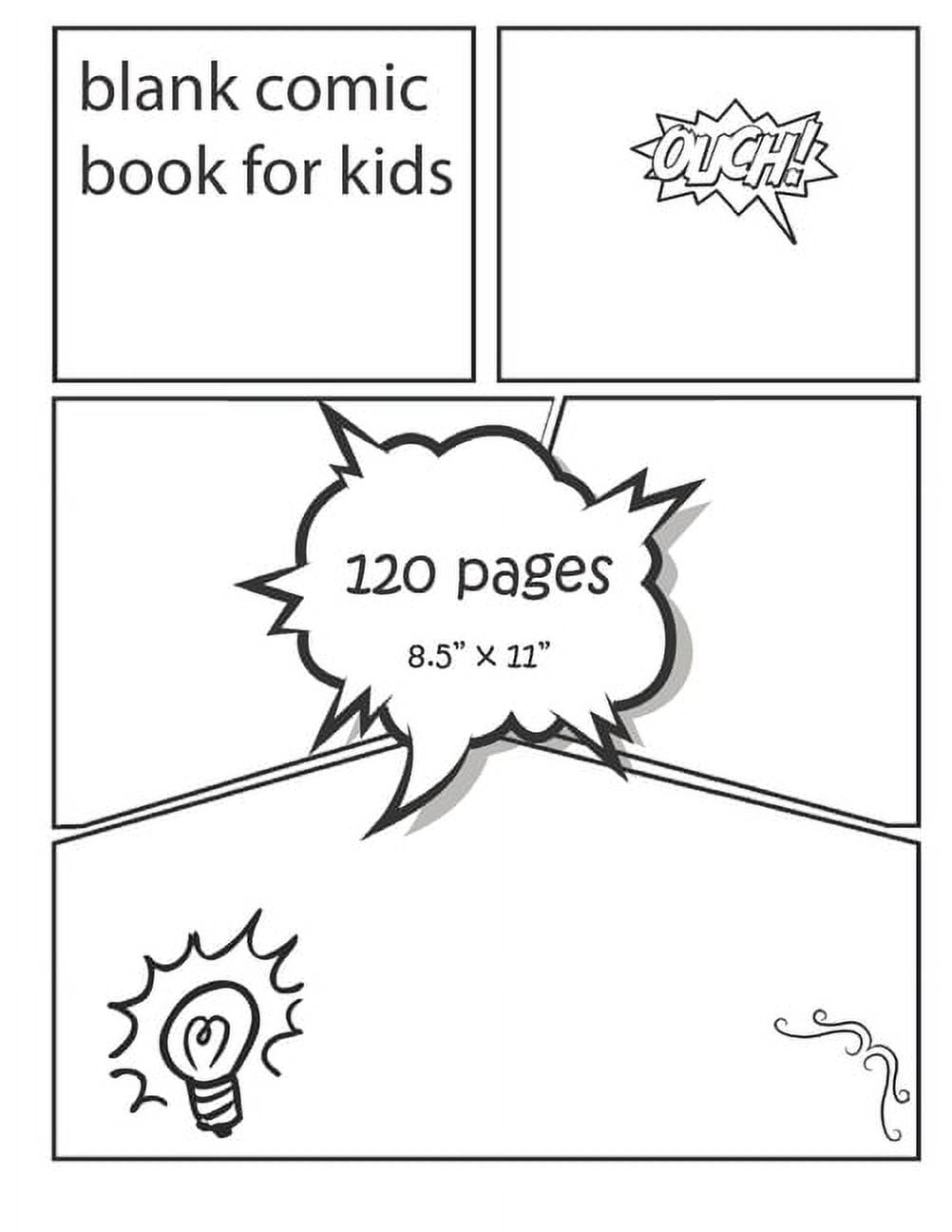 blank comic book for kids: Original Design - 120 pages - 8.5" x 11 ...