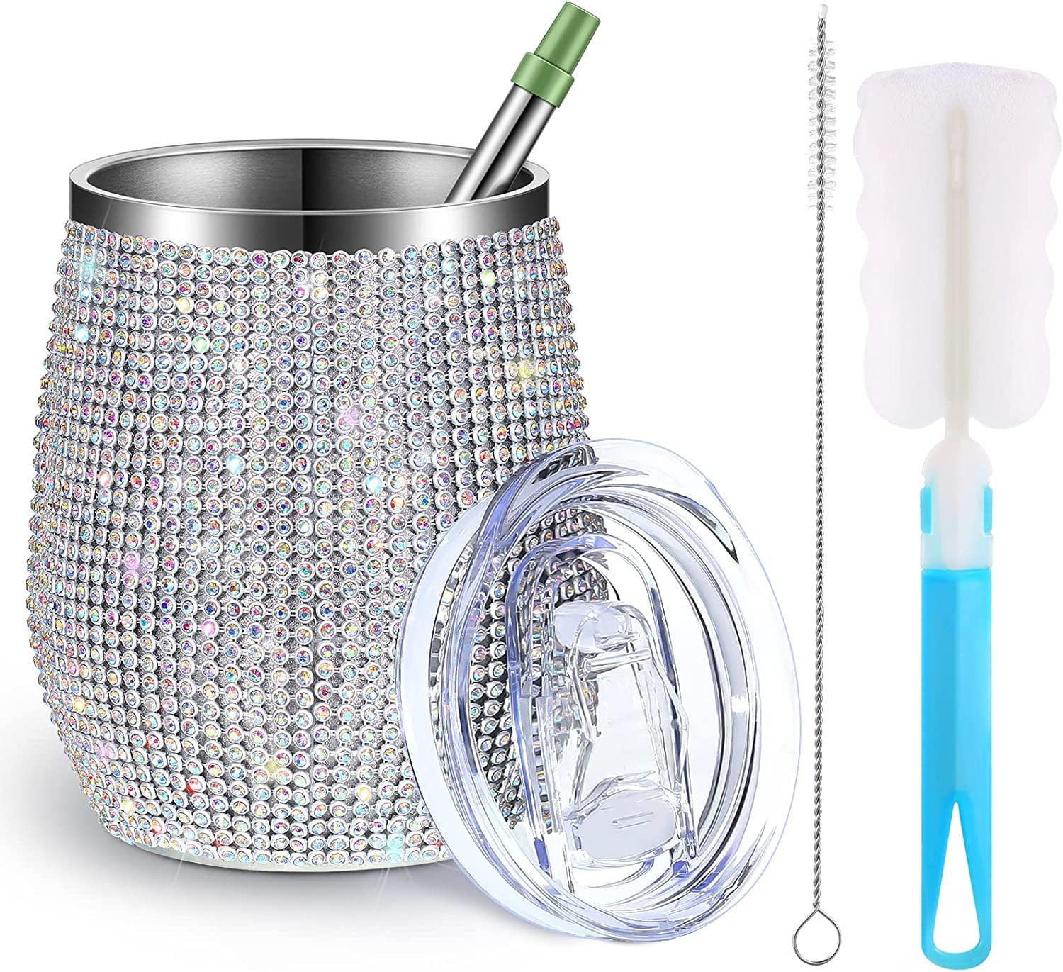 bling water bottle wine tumbler diamond rhinestone for glitter wine ...