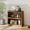 blini 2-Shelf Bookcase Wooden Bookshelves 33in Wide Floor Standing ...