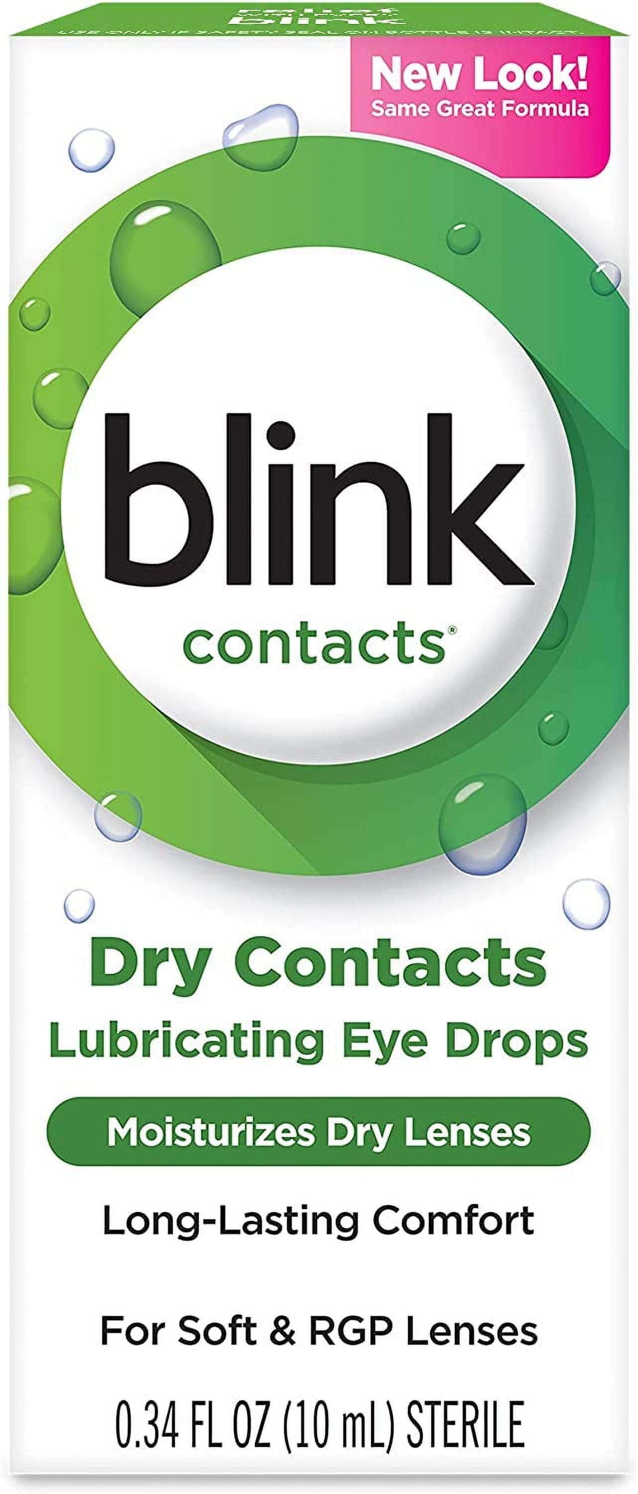 blink Contacts Lubricating Eye Drops for Soft RGP Lenses 10 mL ...