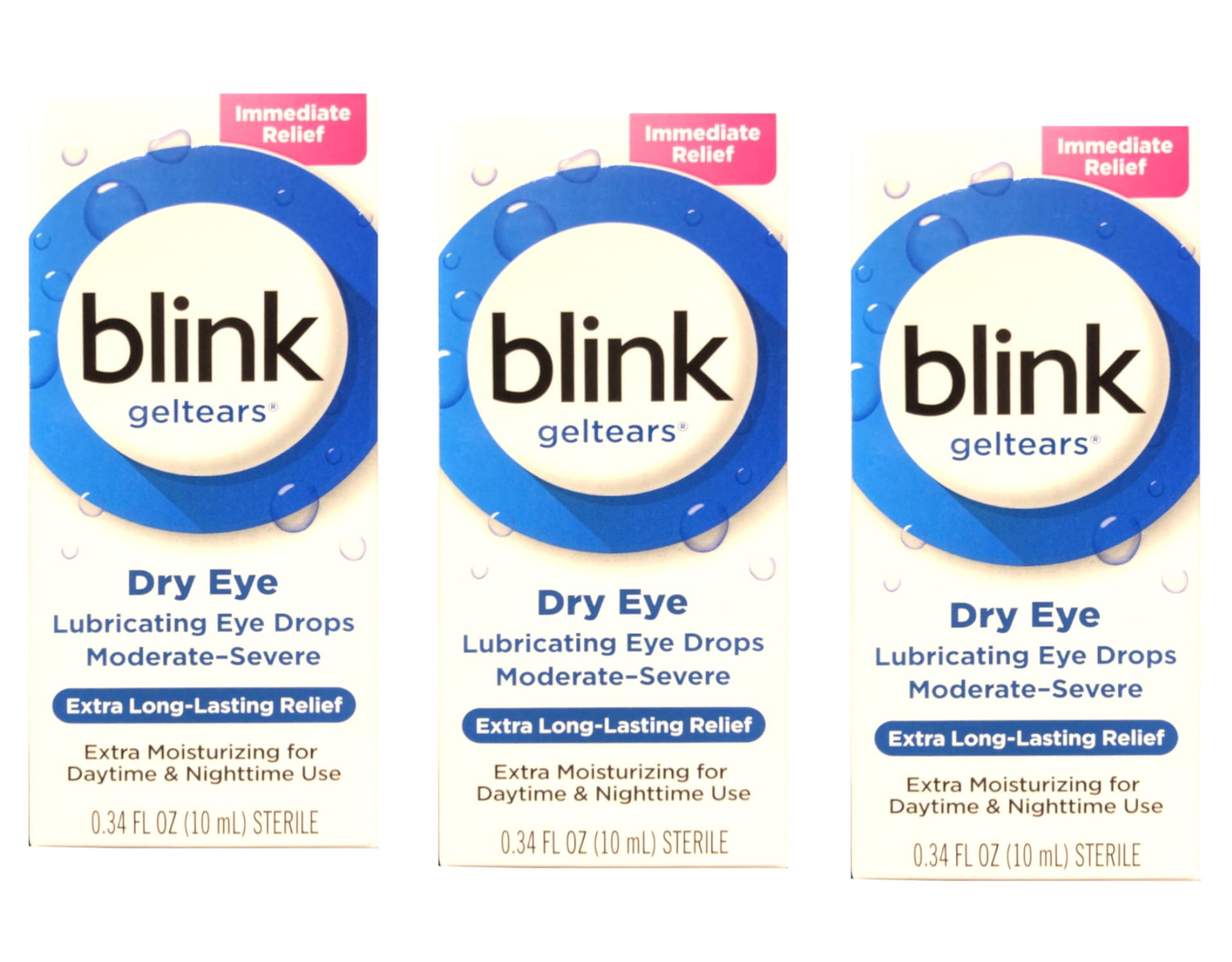 (3 pack) blink Gel Tears Lubricating Eye Drops 10 mL - Walmart.com