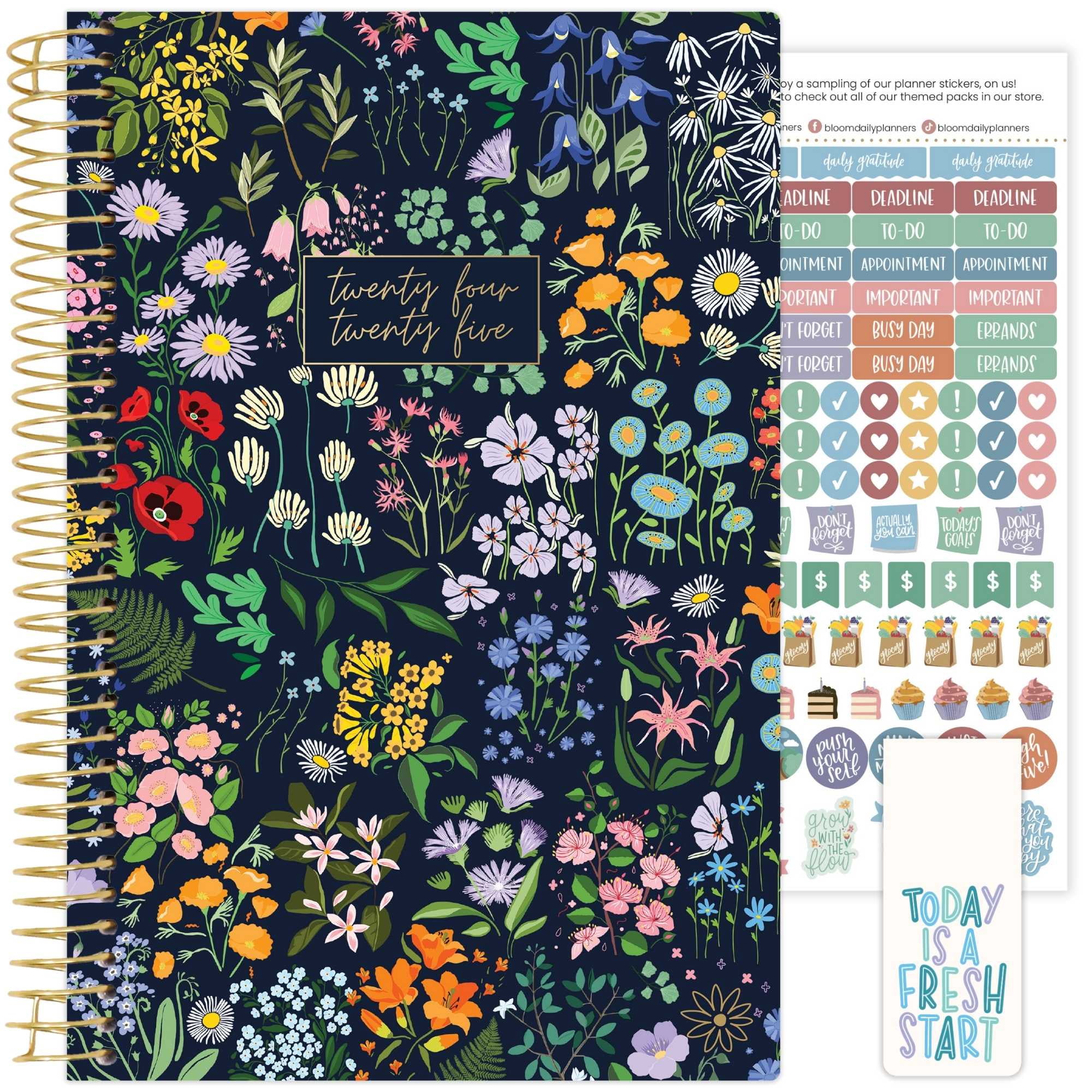 bloom daily planners 2024-25 Soft Cover Planner, 5.5" x 8.25", Garden ...