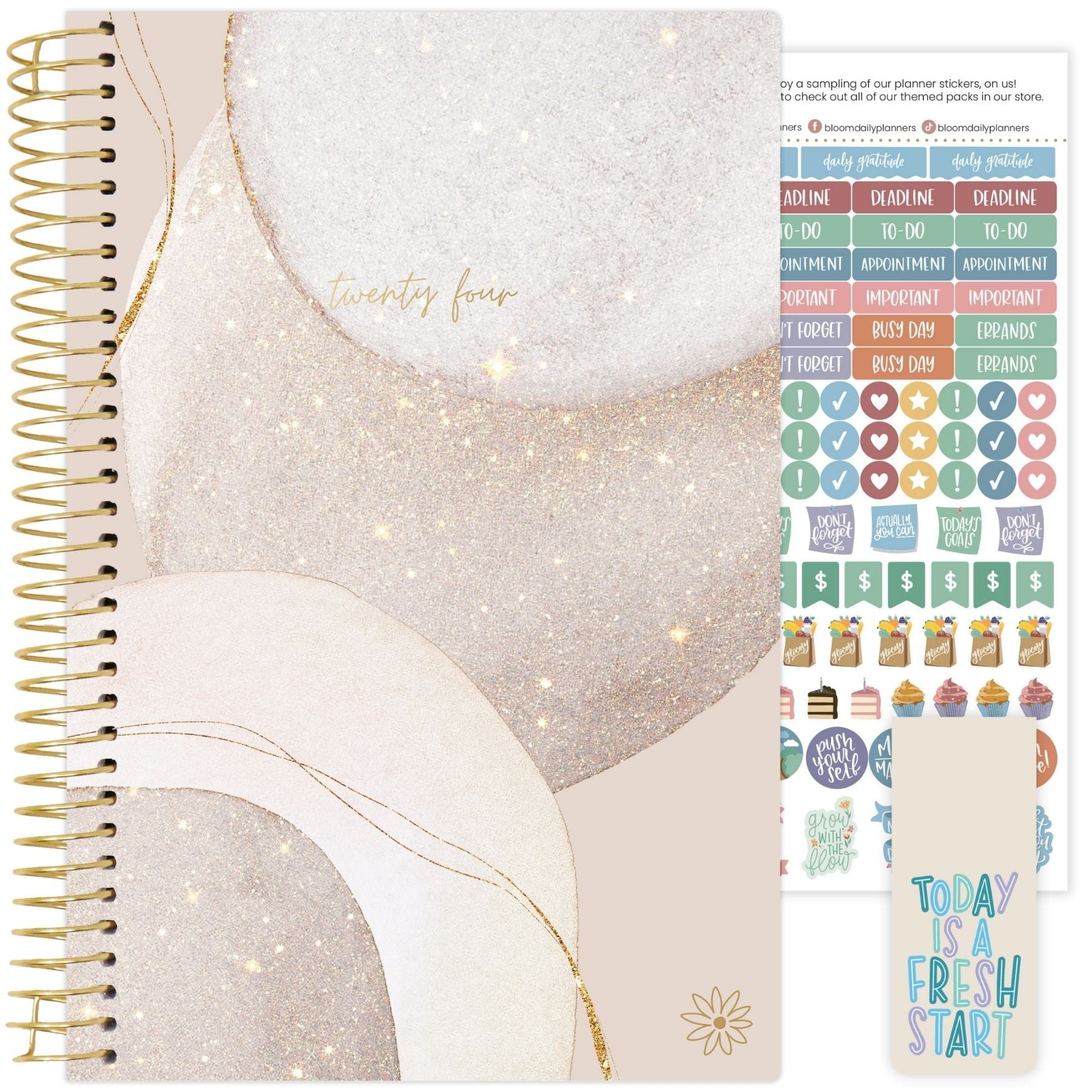 bloom daily planners 2024 Soft Cover Planner, 5.5" x 8.25", Brushed ...