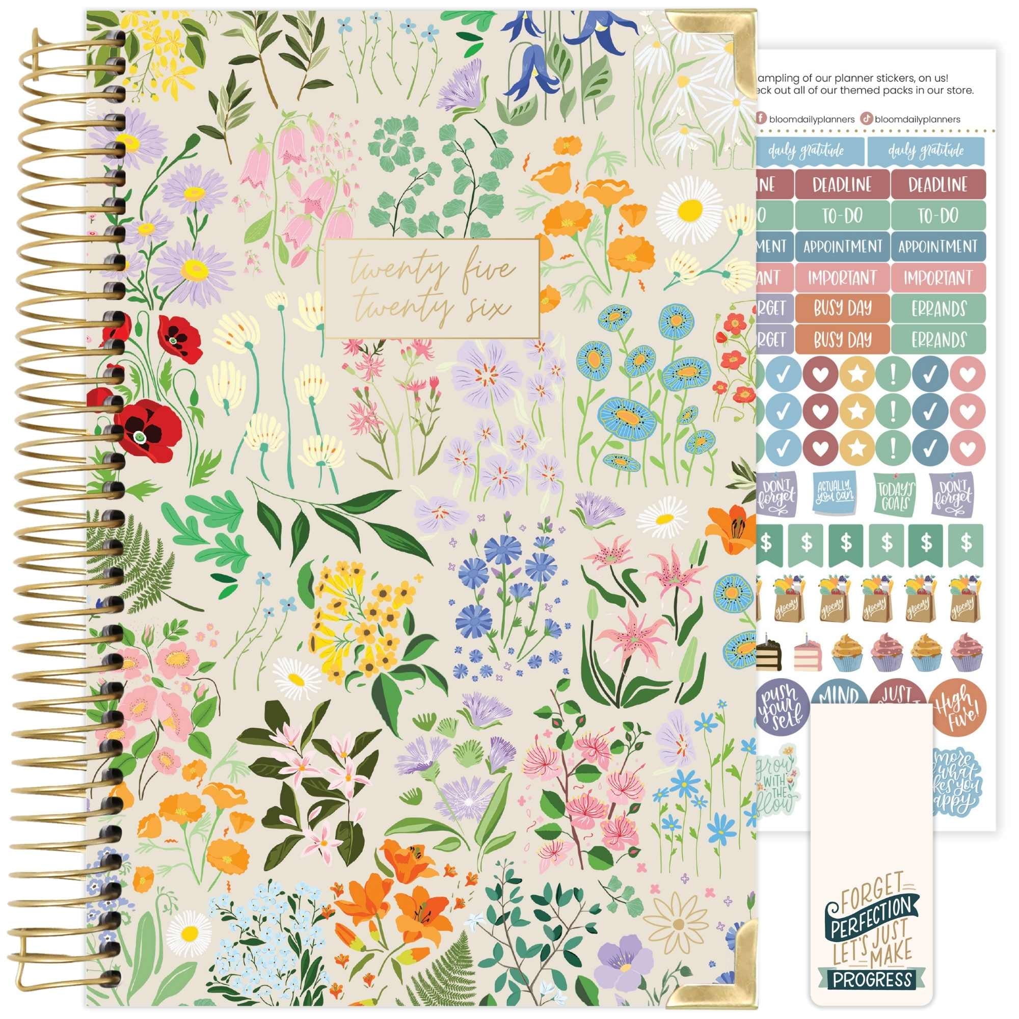 bloom daily planners 2025-26 Academic Planner, Hard Cover, 5.5" x 8.25 ...