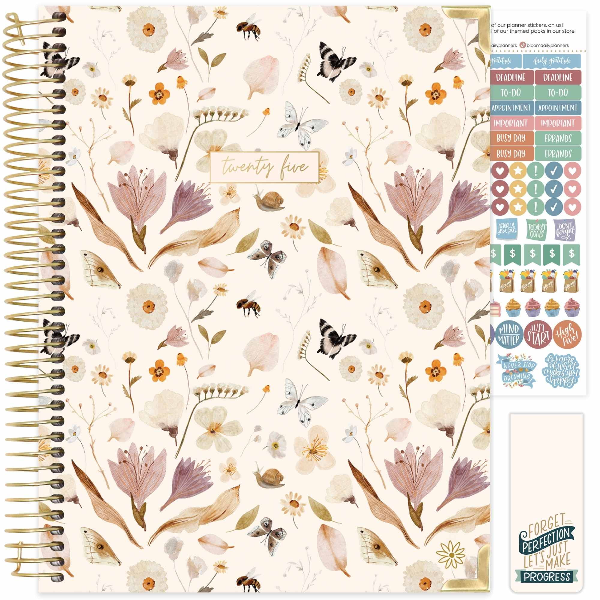bloom daily planners 2025-26 Academic Planner, Hard Cover, 8.5" x 11 ...