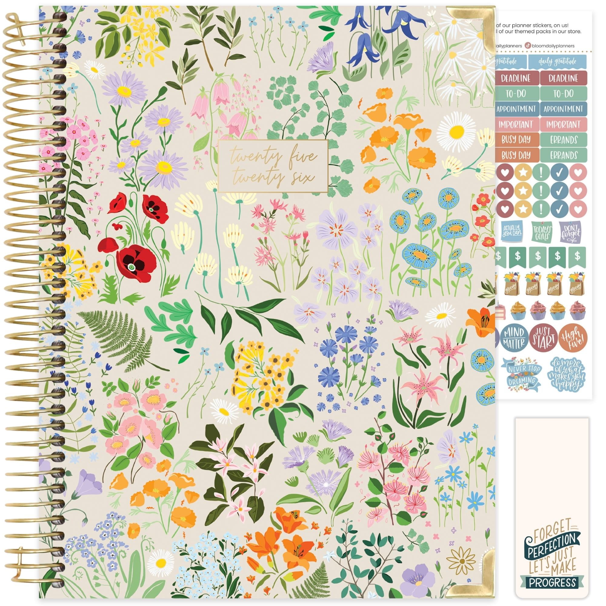 bloom daily planners 2025-26 Academic Planner, Hard Cover, 8.5" x 11 ...