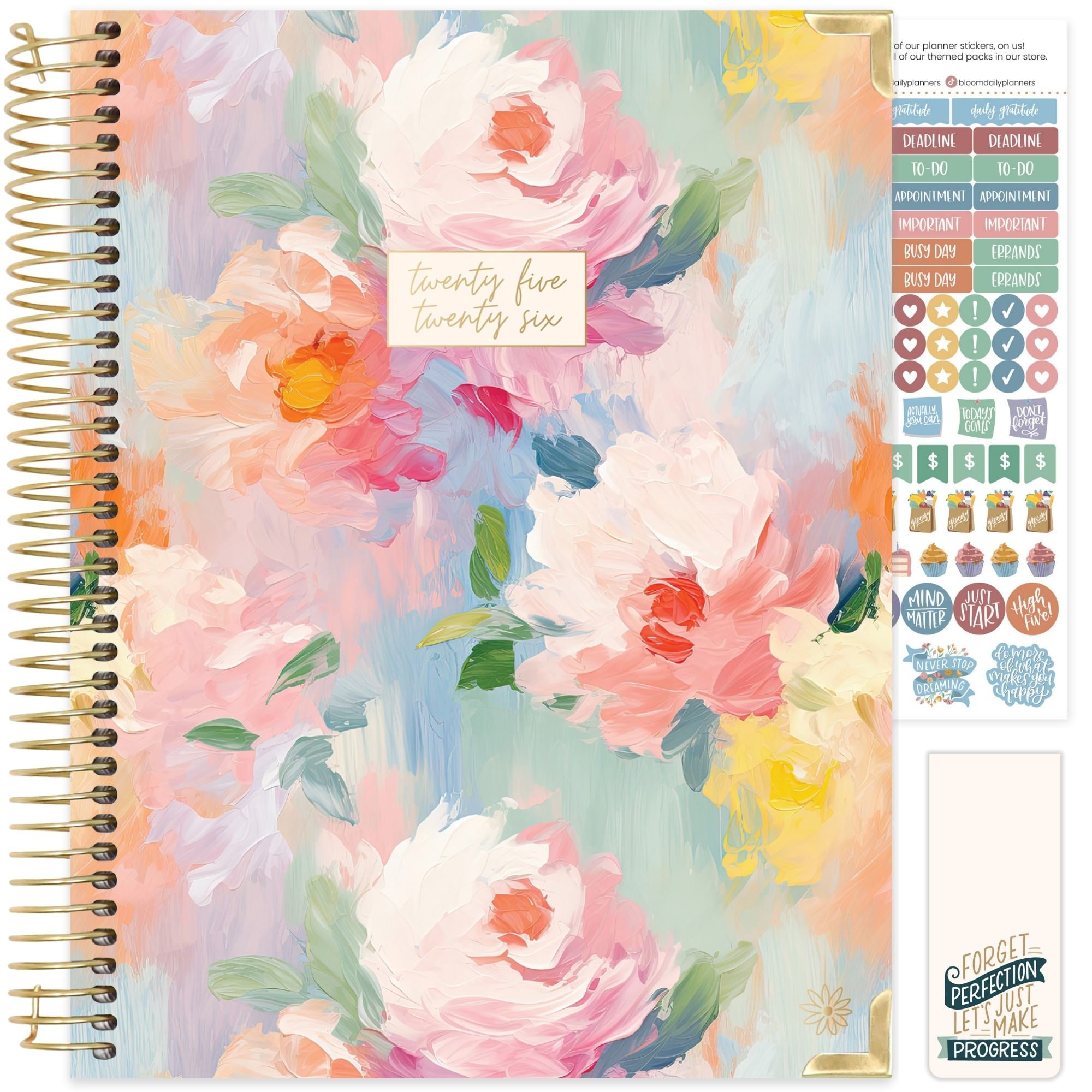bloom daily planners 2025-26 Academic Planner, Hard Cover, 8.5" x 11 ...