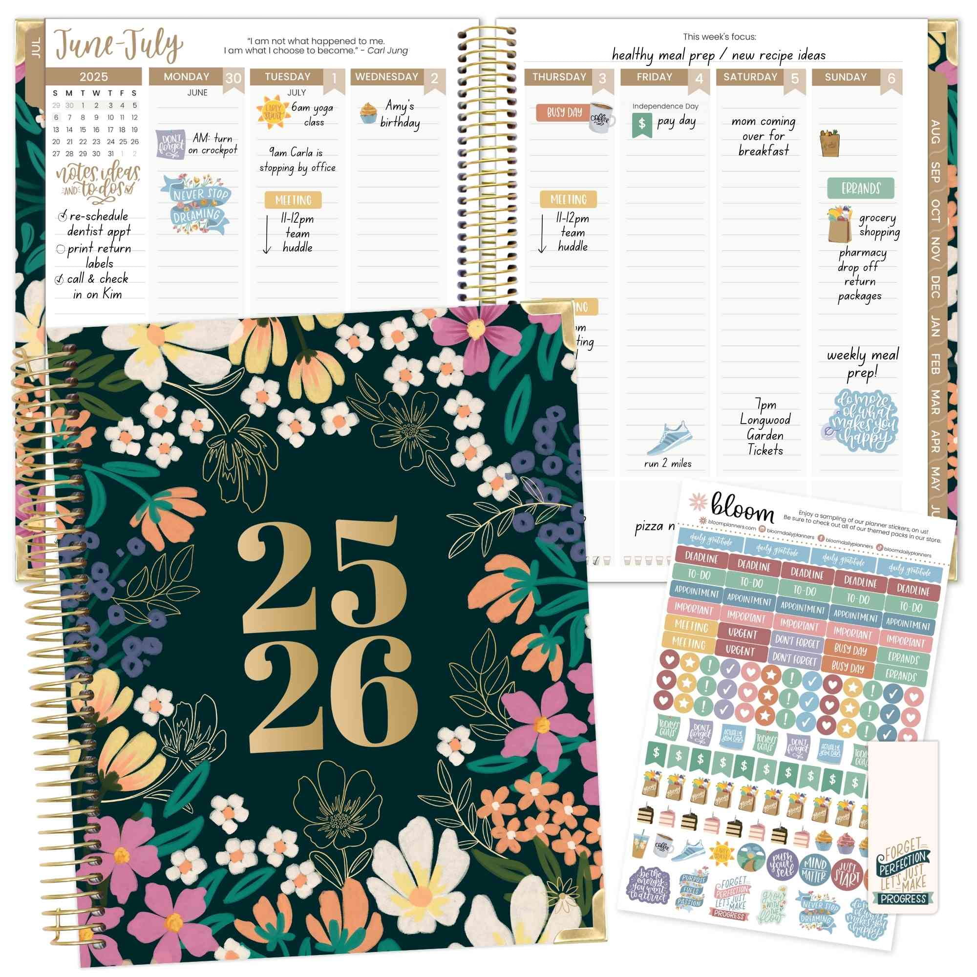 bloom daily planners 2025-26 Academic Planner, Vision Planner, Hard ...