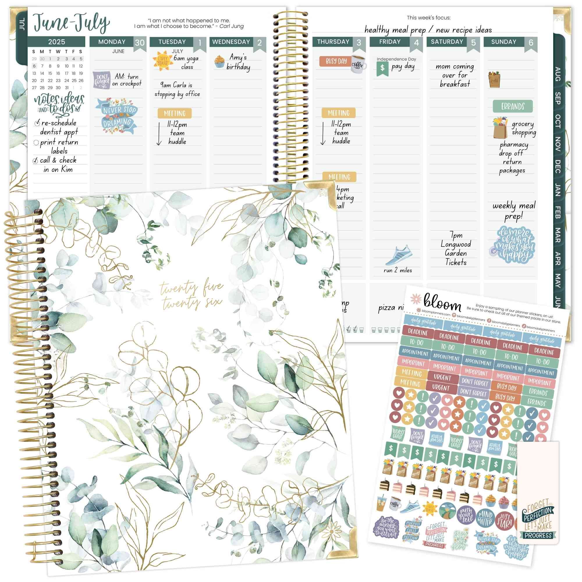 bloom daily planners 2025-26 Academic Planner, Vision Planner, Hard ...
