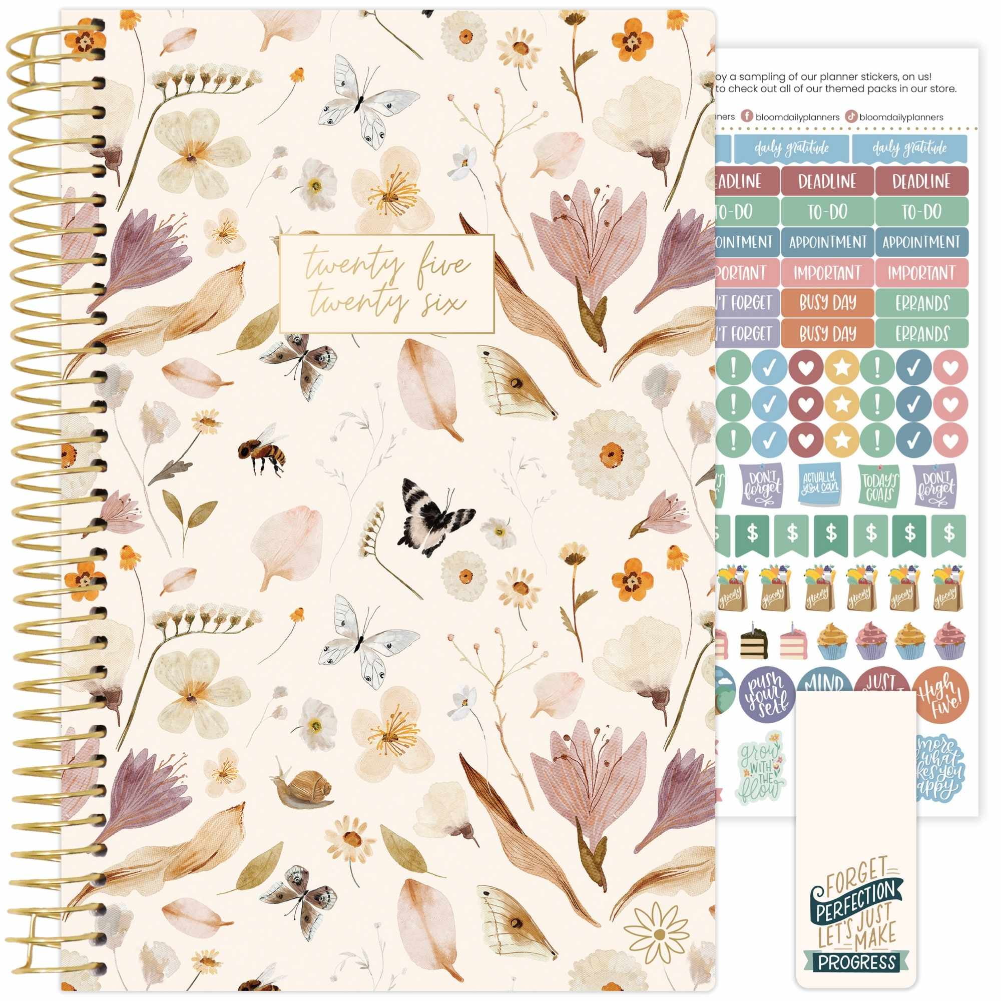 bloom daily planners 2025-26 Academic Planner, Soft Cover, 5.5" x 8.25 ...