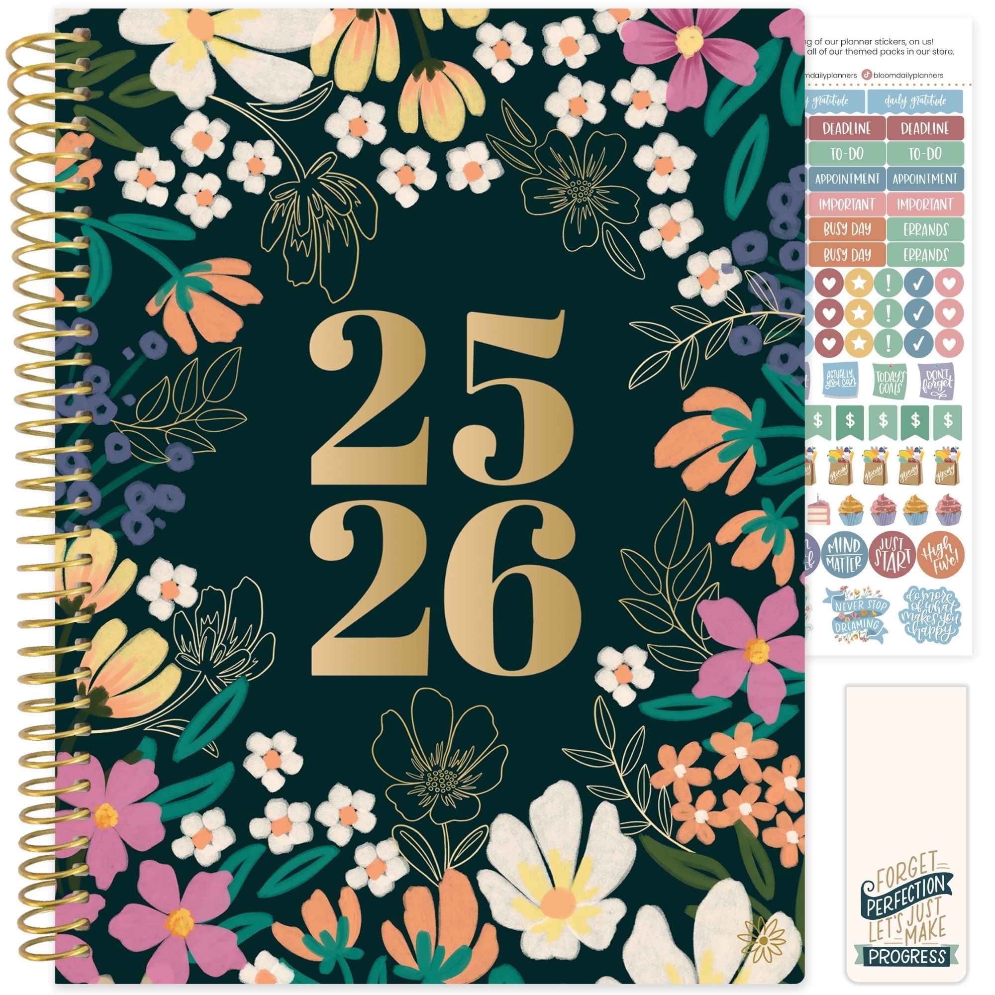 bloom daily planners 2025-26 Academic Planner, Soft Cover, 8.5" x 11 ...