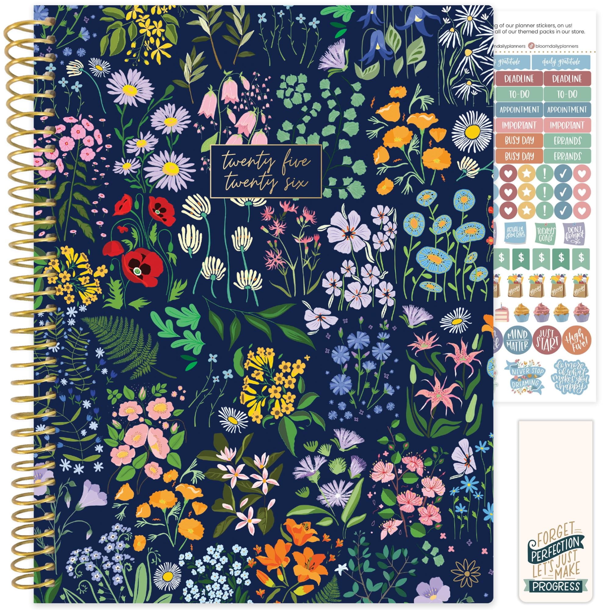 bloom daily planners 2025-26 Soft Cover Planner, 8.5" x 11", Garden ...