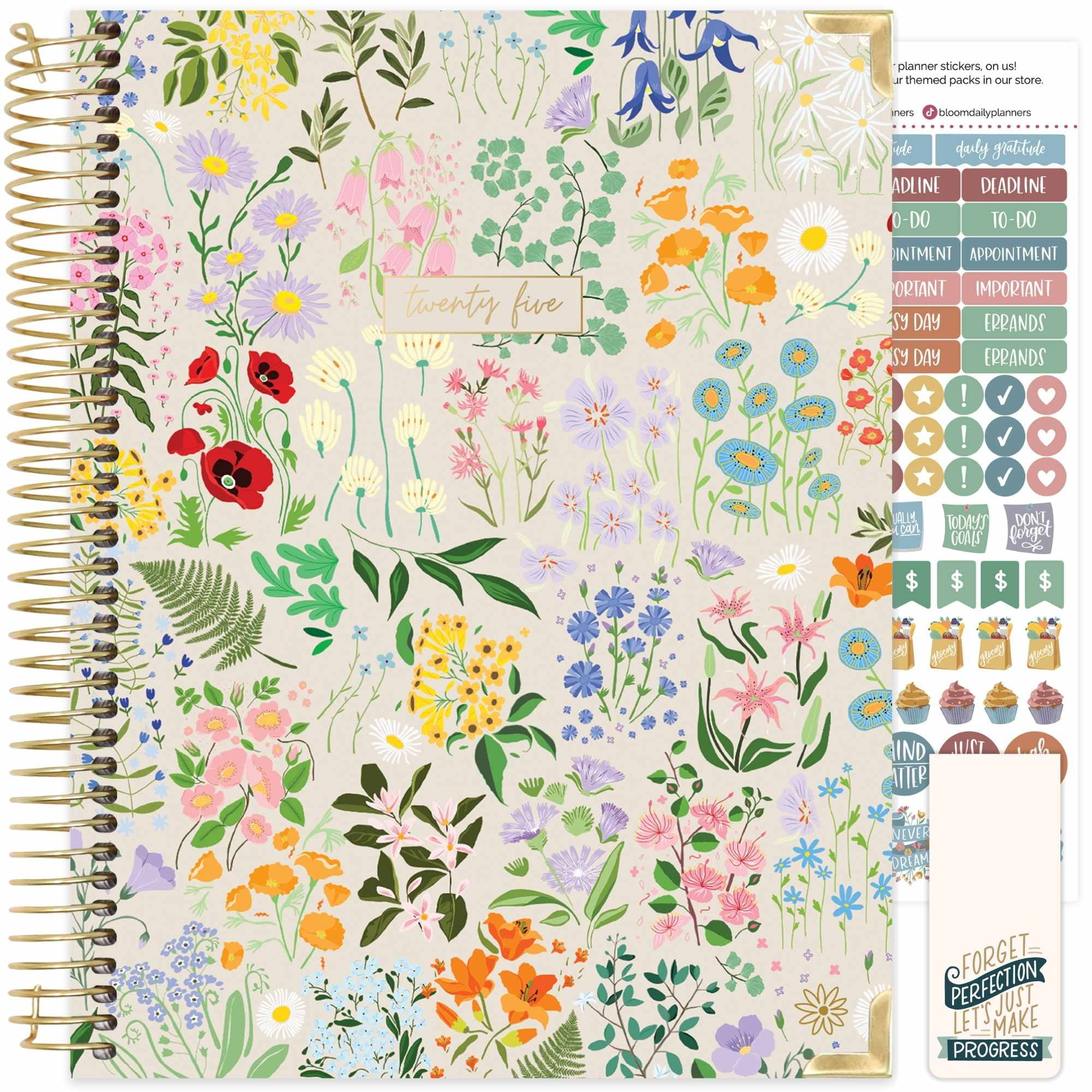 bloom daily planners 2025 Hard Cover Planner, 8.5" x 11", Garden Party ...
