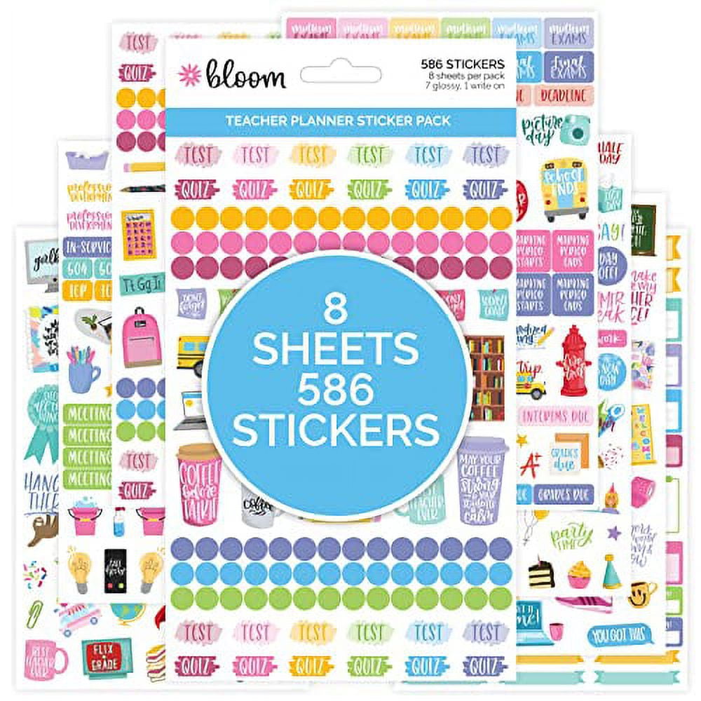 bloom daily planners New .. Teacher Planner Sticker Pack .. - School ...