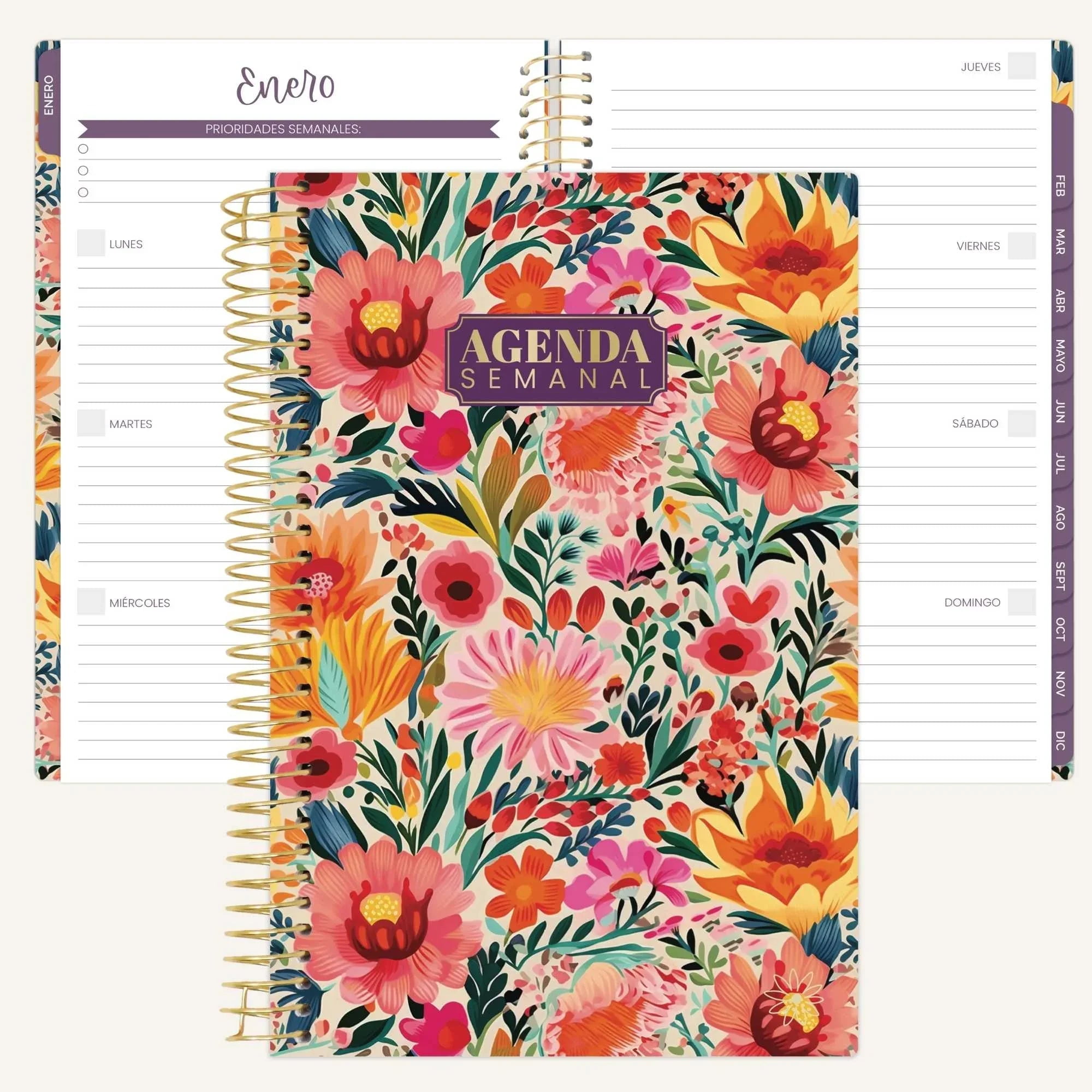 bloom daily planners Undated Spanish Planner 5.5 x 8.25 Weekly and ...