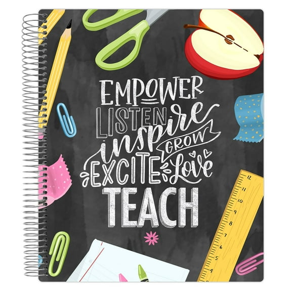 bloom daily planners Undated Teacher Planner & Calendar, Chalkboard, 9 ...