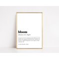 bloom definition print manifest poster self care wall art inspirational ...