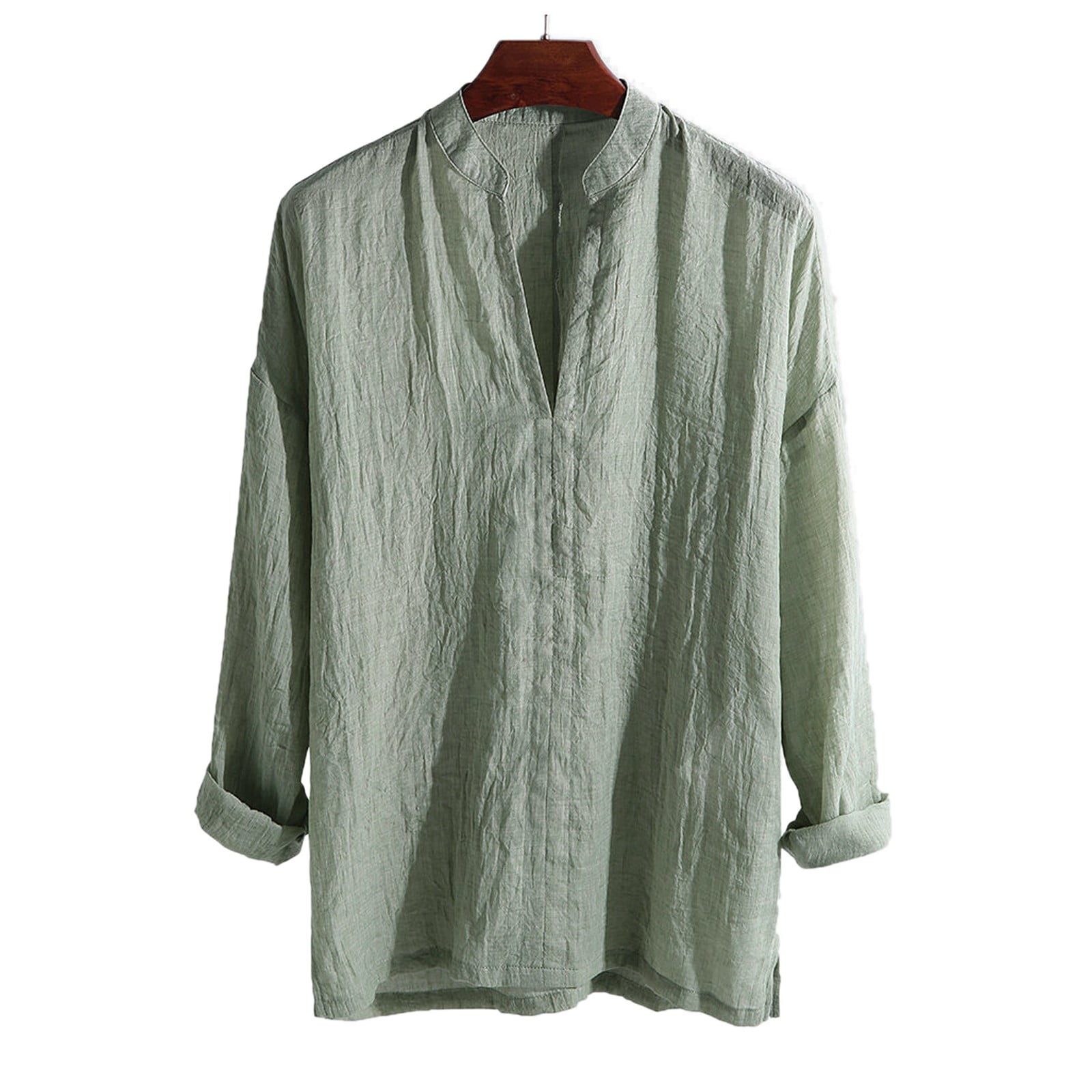 blouse shirts for man street casual loose tops stretch dress shirts for ...