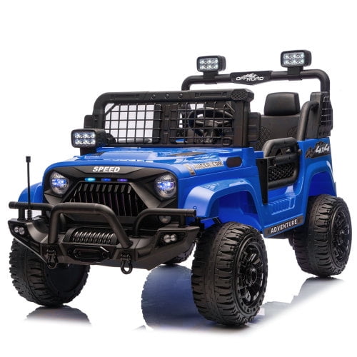 blue 24V Two-Seater Kids Ride On Electric Truck, with Parent Remote ...