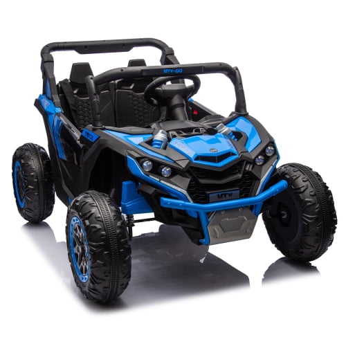blue 24V Two-Seater Kids Ride On UTV W/Parents Remote Control,Four ...