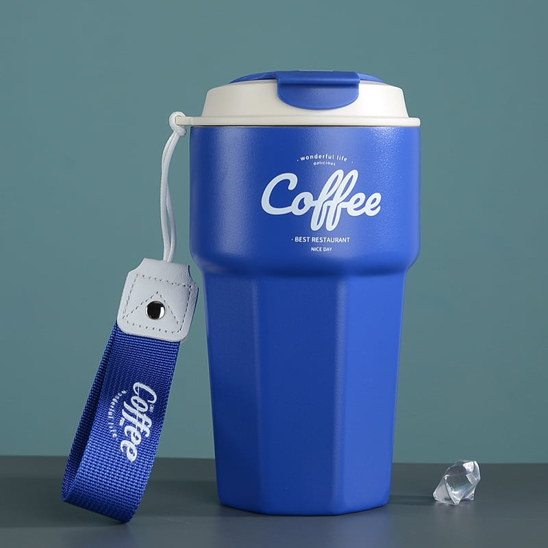 blue-420ML 420ML Fashion Mugs Coffee Cups Thermos Flask Double Wall 304 ...