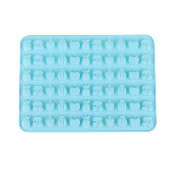 (blue) 66 Holes Candy Fudge Silicone Mold Mini Chocolate Ice Cube Tray ...