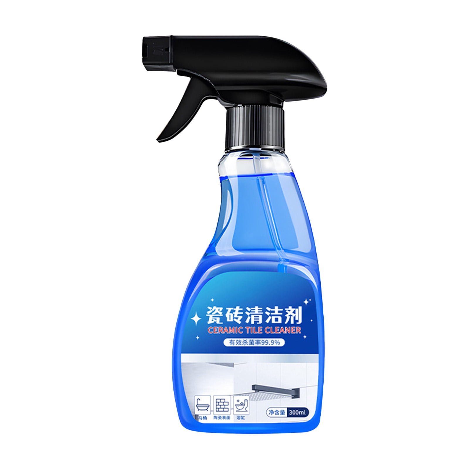 blue Ceramic Tile Cleaner- Bathroom Glass Scale Removal-Bathroom Toilet ...