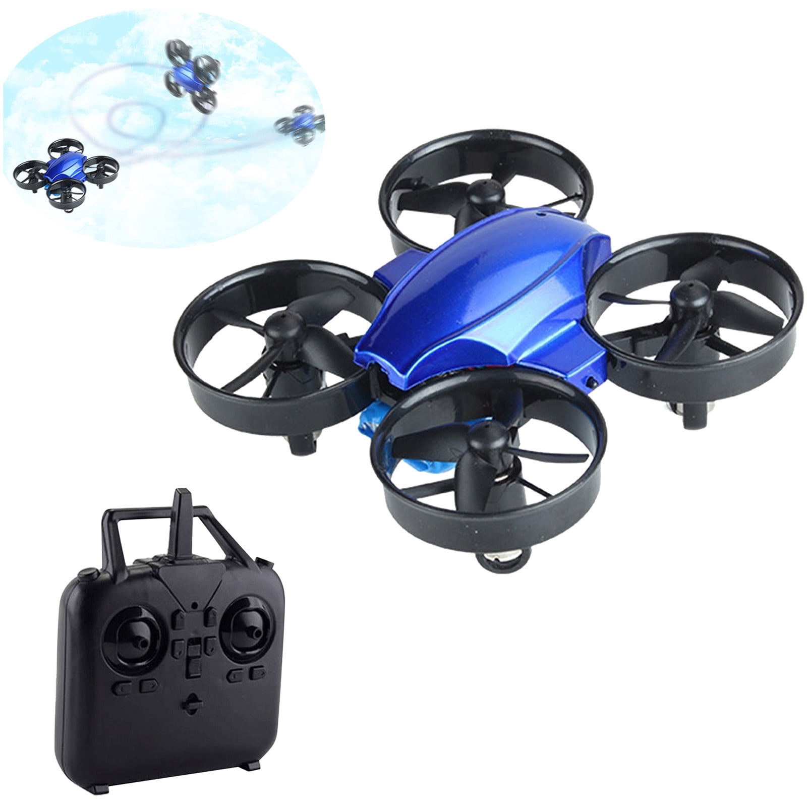 blue Diy Rc Drone Mini Assembly Kit Remote Control Quadcopter Aerial ...