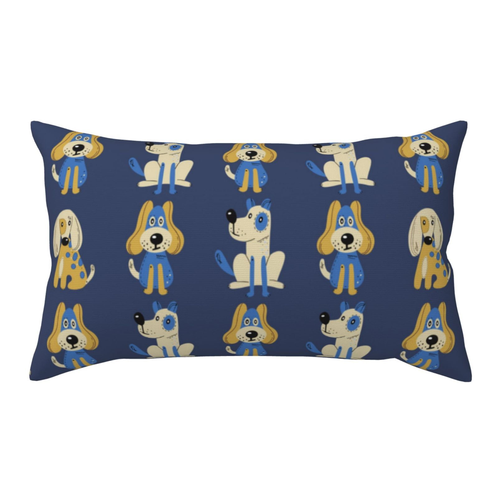 blue Dog Puppy Pillow Cases Standard Size, Soft Pillow Covers with ...
