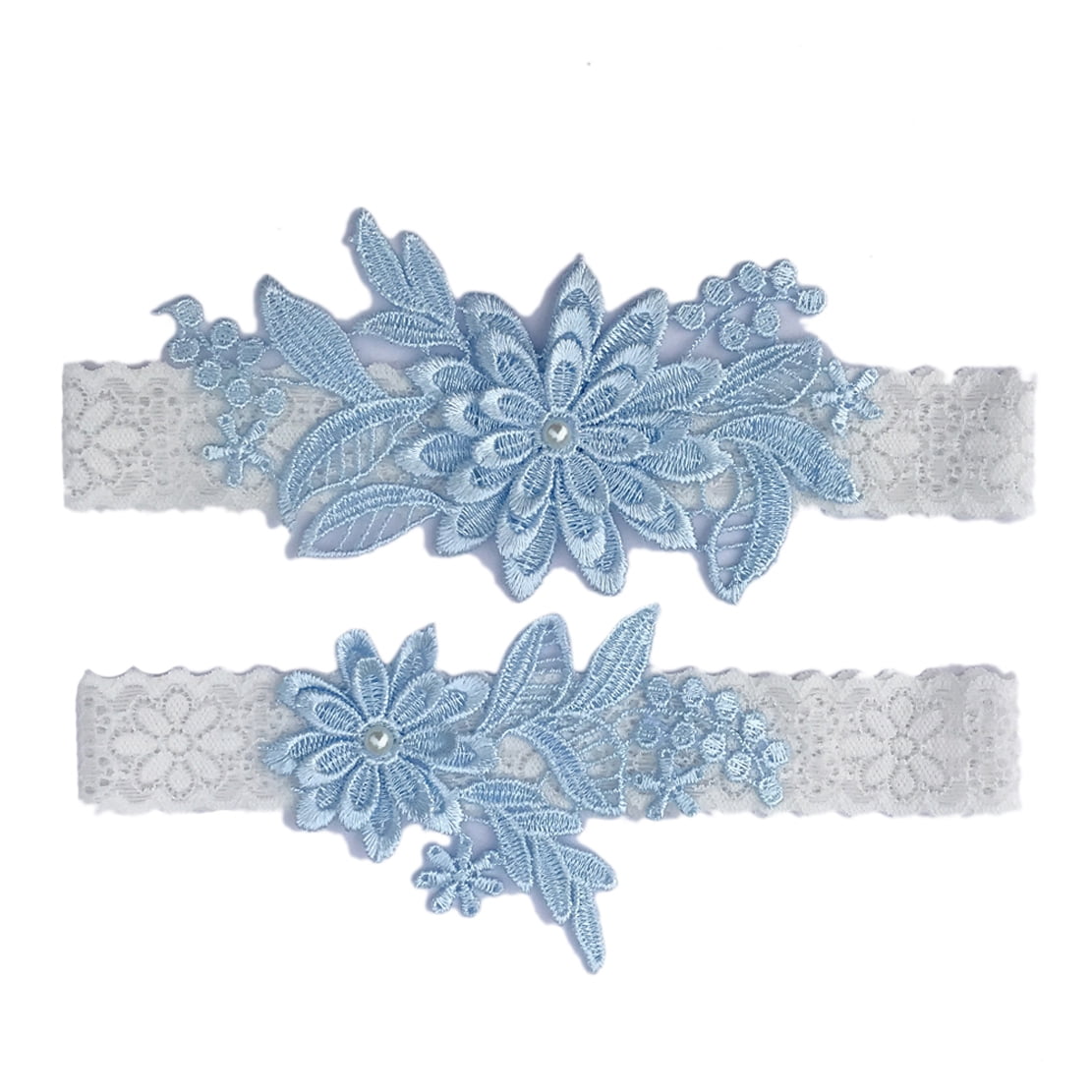 blue Garters for Bride Wedding Garter Lace Bridal Garter Party Leg ...