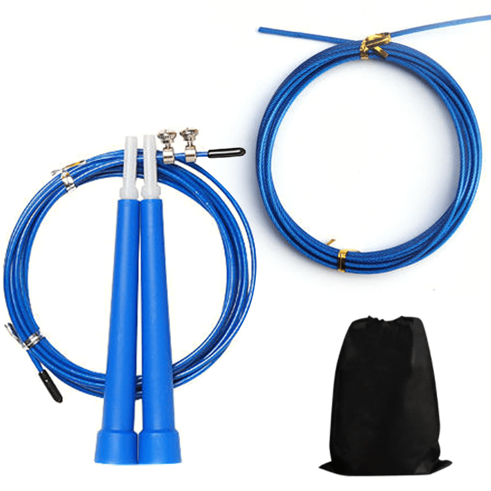 blue Jump Rope - Speed Rope, Adjustable for Boxing, Traveling Workouts ...