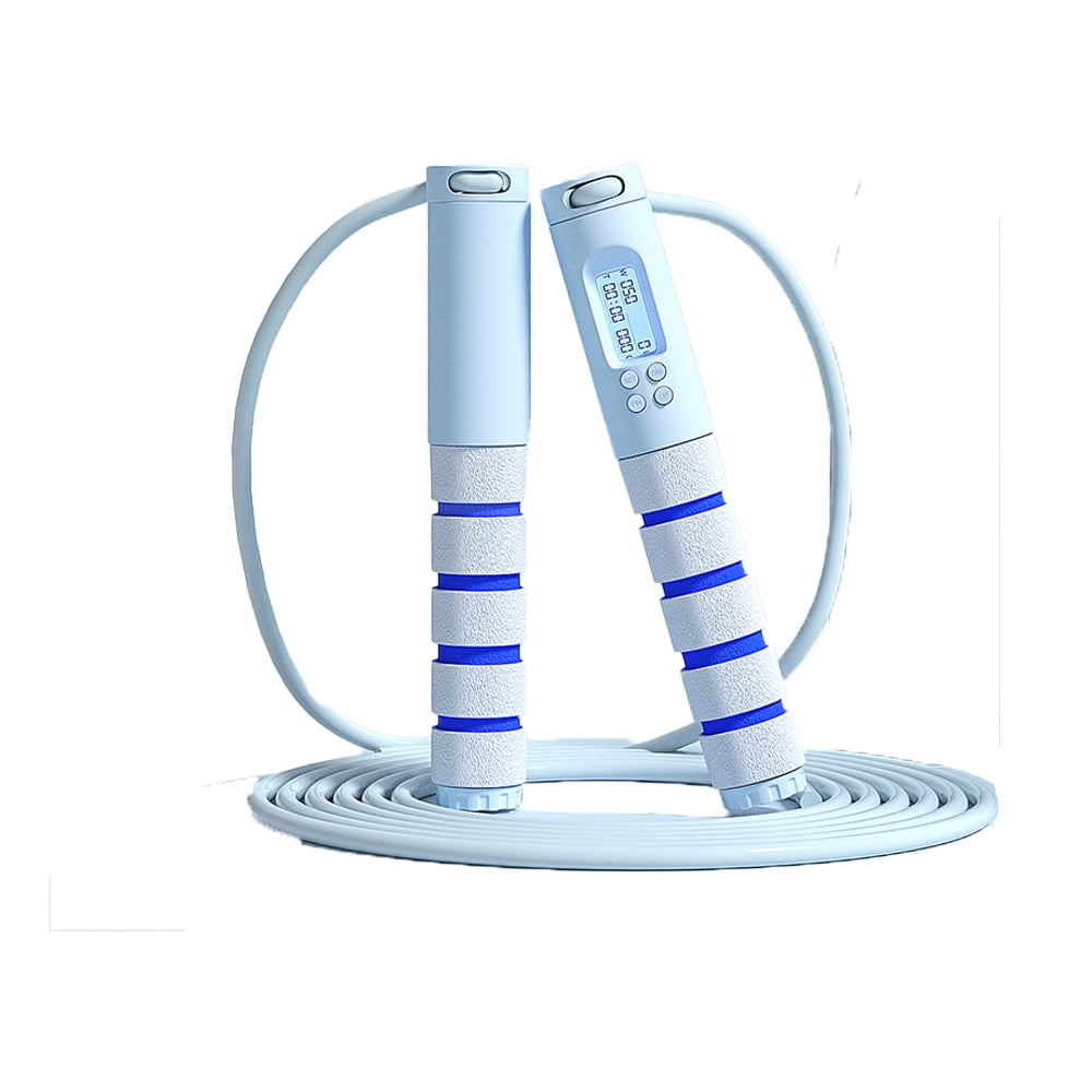 blue Jump Rope,with Calorie Counter for Training Fitness, Adjustable ...