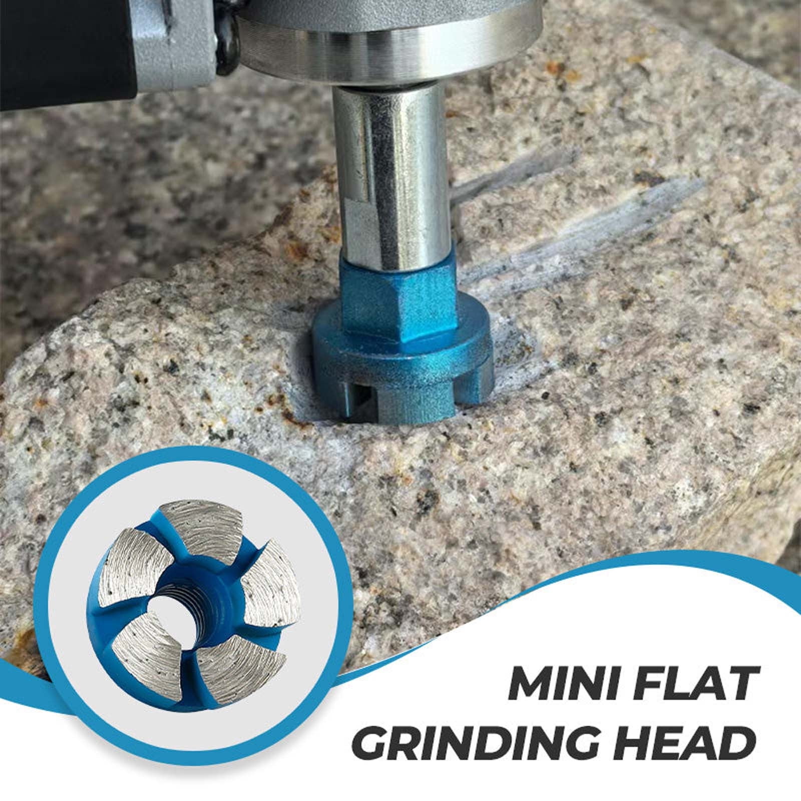 blue Mini Flat Grinding Head For Angle Grinder Rotary Tool Bottom ...