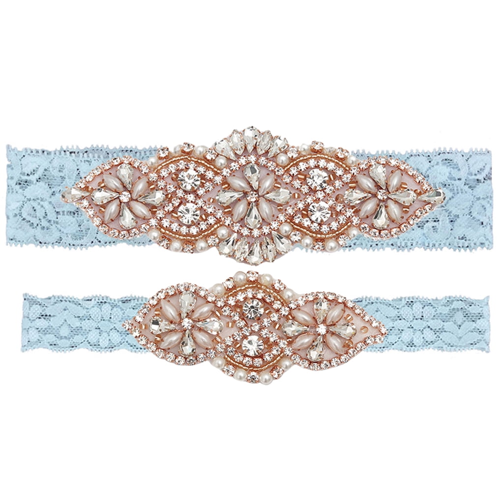 blue-a Garters for Bride Wedding Garter Lace Bridal Garter Party Leg ...