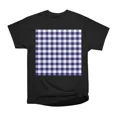 blue and white check gingham pattern T-Shirt Tee Gift For Him Merch For ...