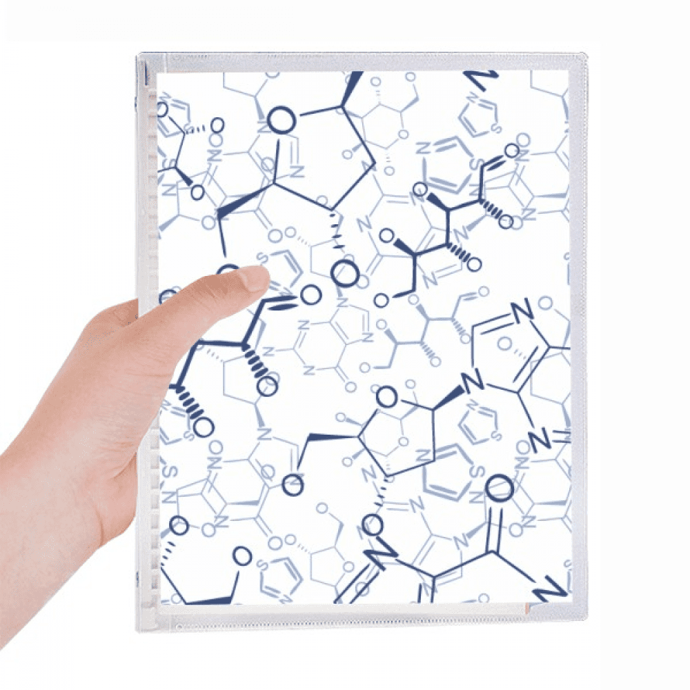 blue checal molecular structure notebook loose diary refillable journal ...