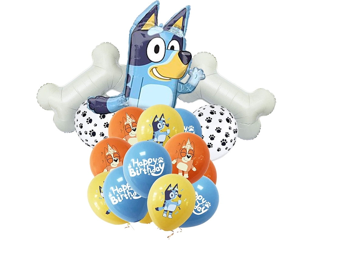 Blue Dog Party Theme Balloon Supplies for Kids' Birthday Decorations ...