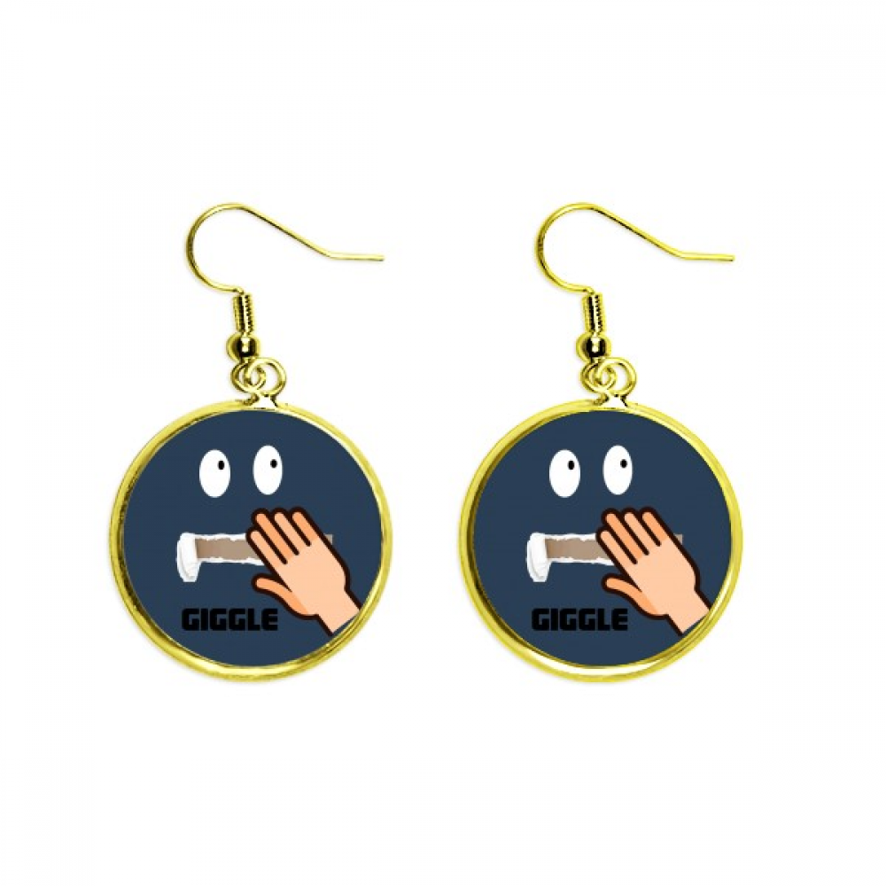 blue emotion giggle hand cover earring dangle en drop earring jewelry ...
