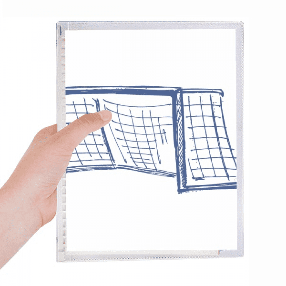 blue football door net pattern notebook loose diary refillable journal ...