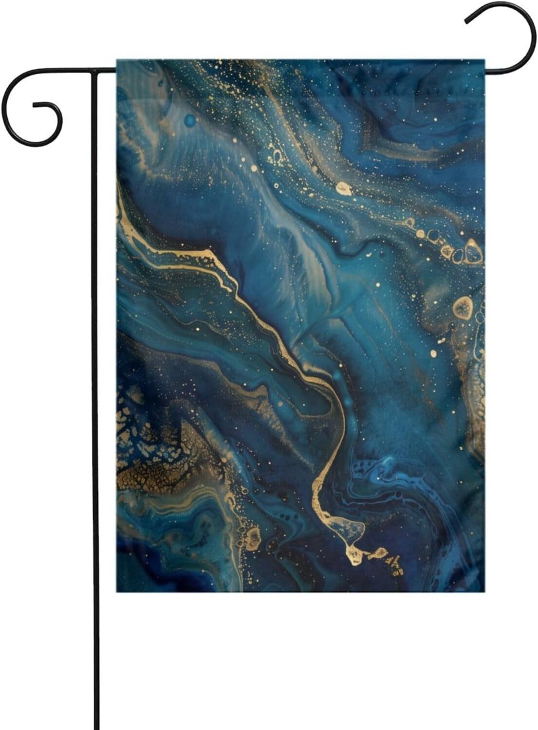 blue and gold marble art Garden Flags Double Sided,Garden Flags for All ...