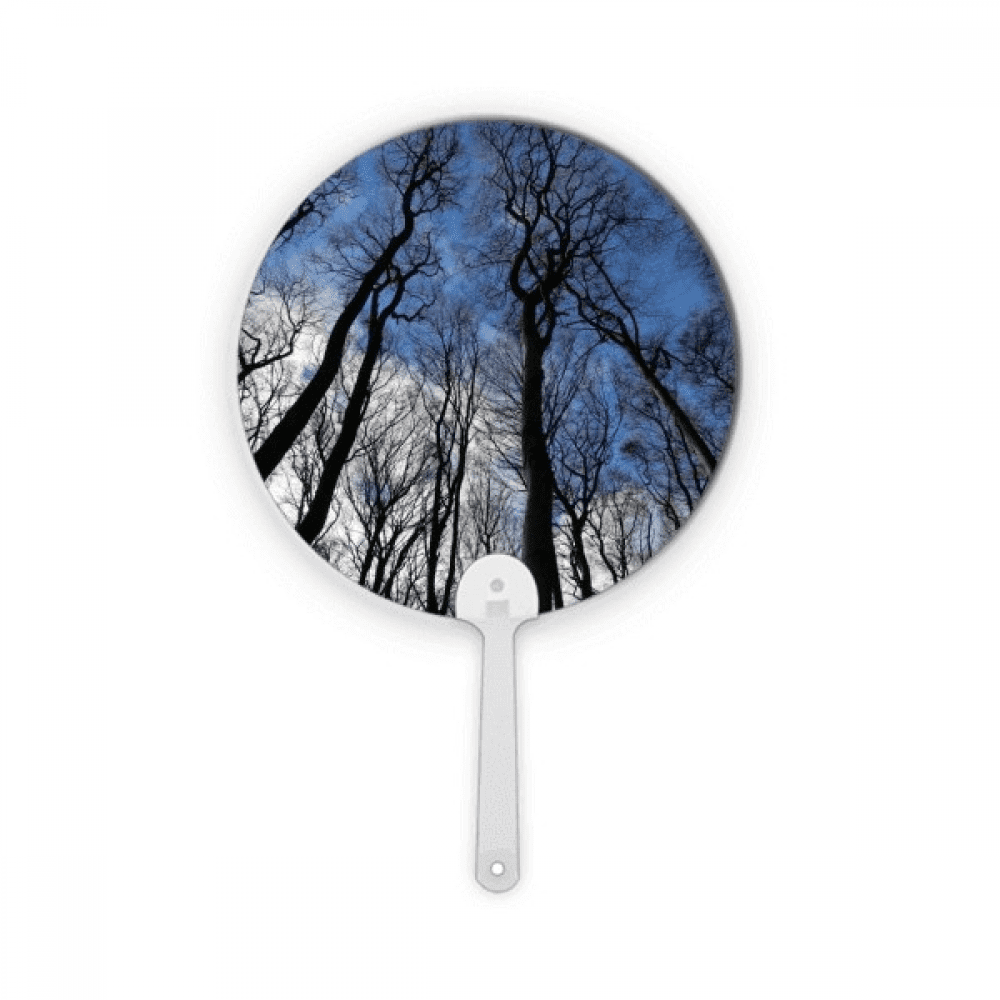 blue green ry science nature scenery Plastic Round Handheld Fan ...