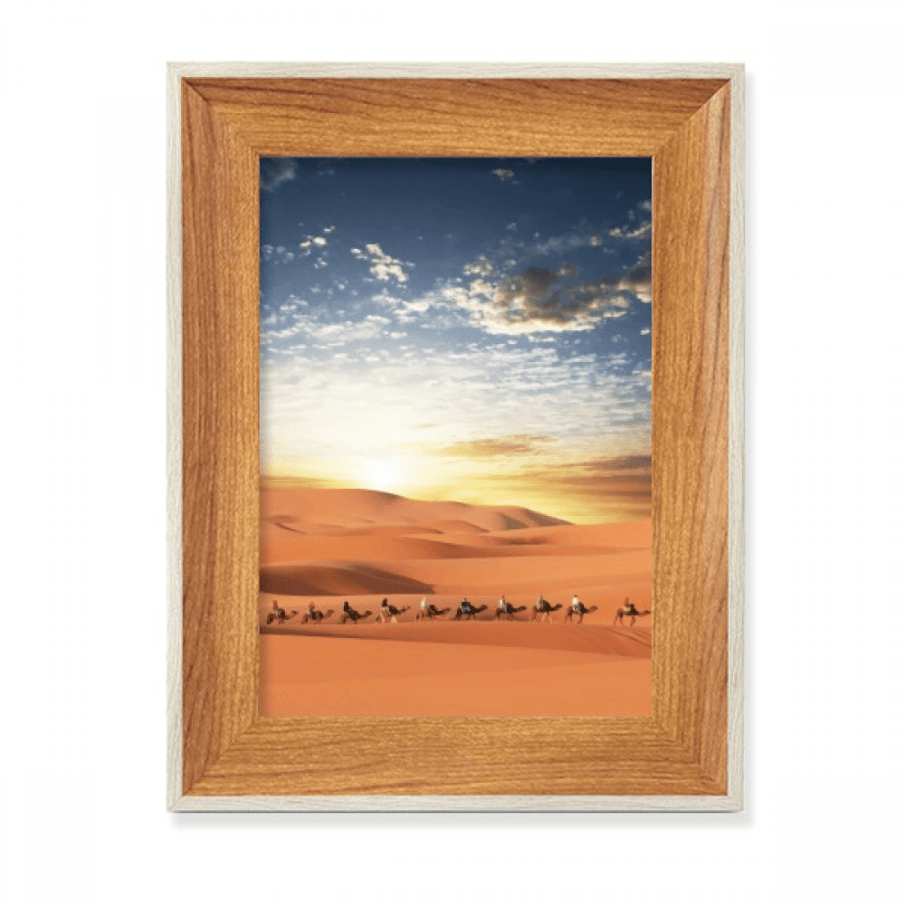 blue journey silk road camel desert desktop wooden photo frame display ...