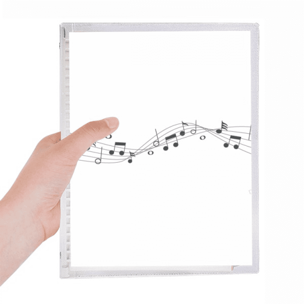 blue music movg 5-le staff notebook loose diary refillable journal ...