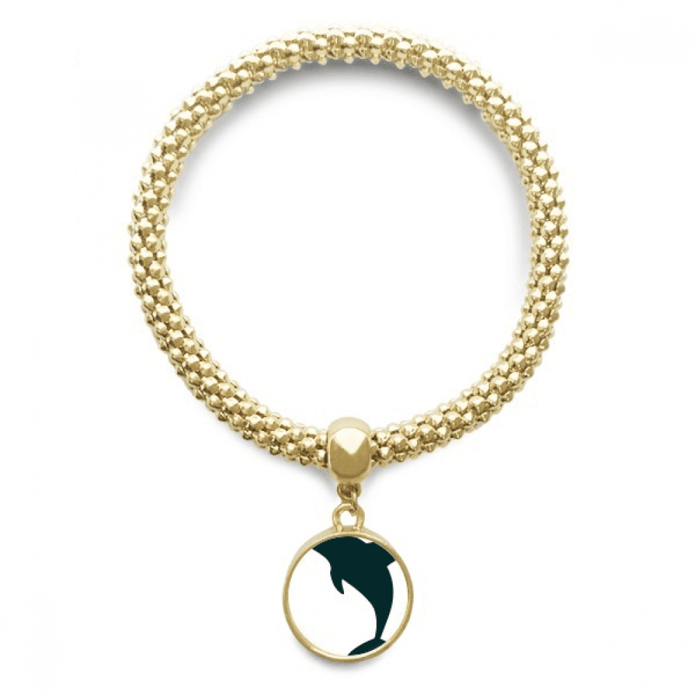 blue ocean docile cute dolphin en bracelet round pendant jewelry chain ...