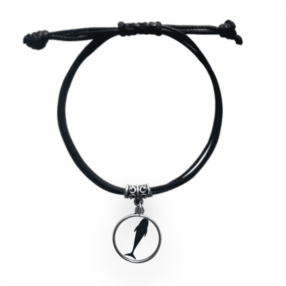 blue ocean docile streamline dolphin bracelet leather wristband black ...