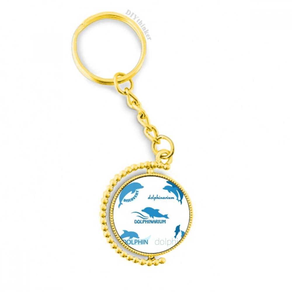 blue ocean dolphin biology metal connector key chain accessory en ...