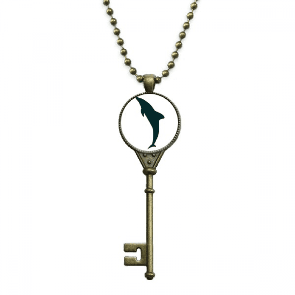 blue ocean friendly streamline dolphin key necklace pendant tray ...