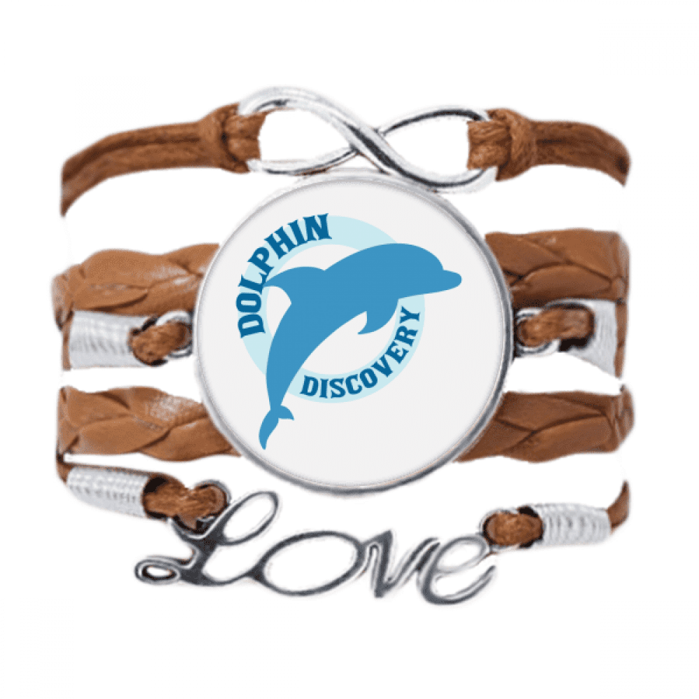 blue ocean streamline dolphin pattern bracelet love chain ornament ...