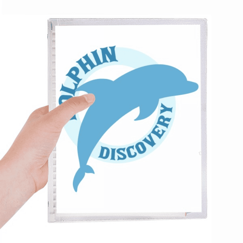 blue ocean streamline dolphin pattern notebook loose diary refillable ...